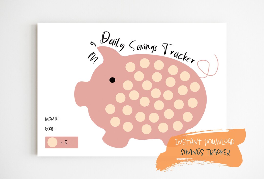 Savings Tracker for Kids Printable Money Saving Templates Money Tracker ...