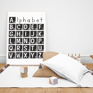 ABC Poster Black and White | Alphabet Wall Art | ABC Poster | Alphabet ...