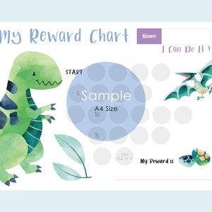 T-rex Reward Chart | Dinosaur Sticker Chart | Chart for Boy | Potty ...
