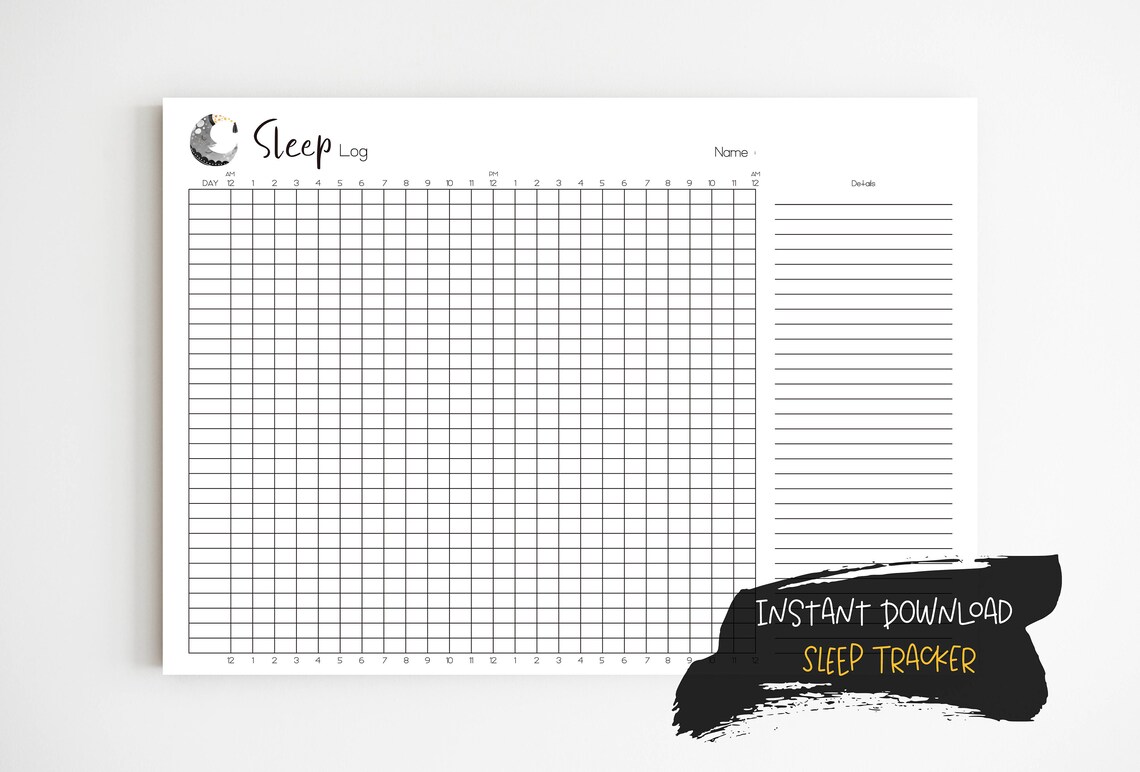 Sleep Log | Printable Sleep Tracker | Sleep Log for Kids | Templates ...