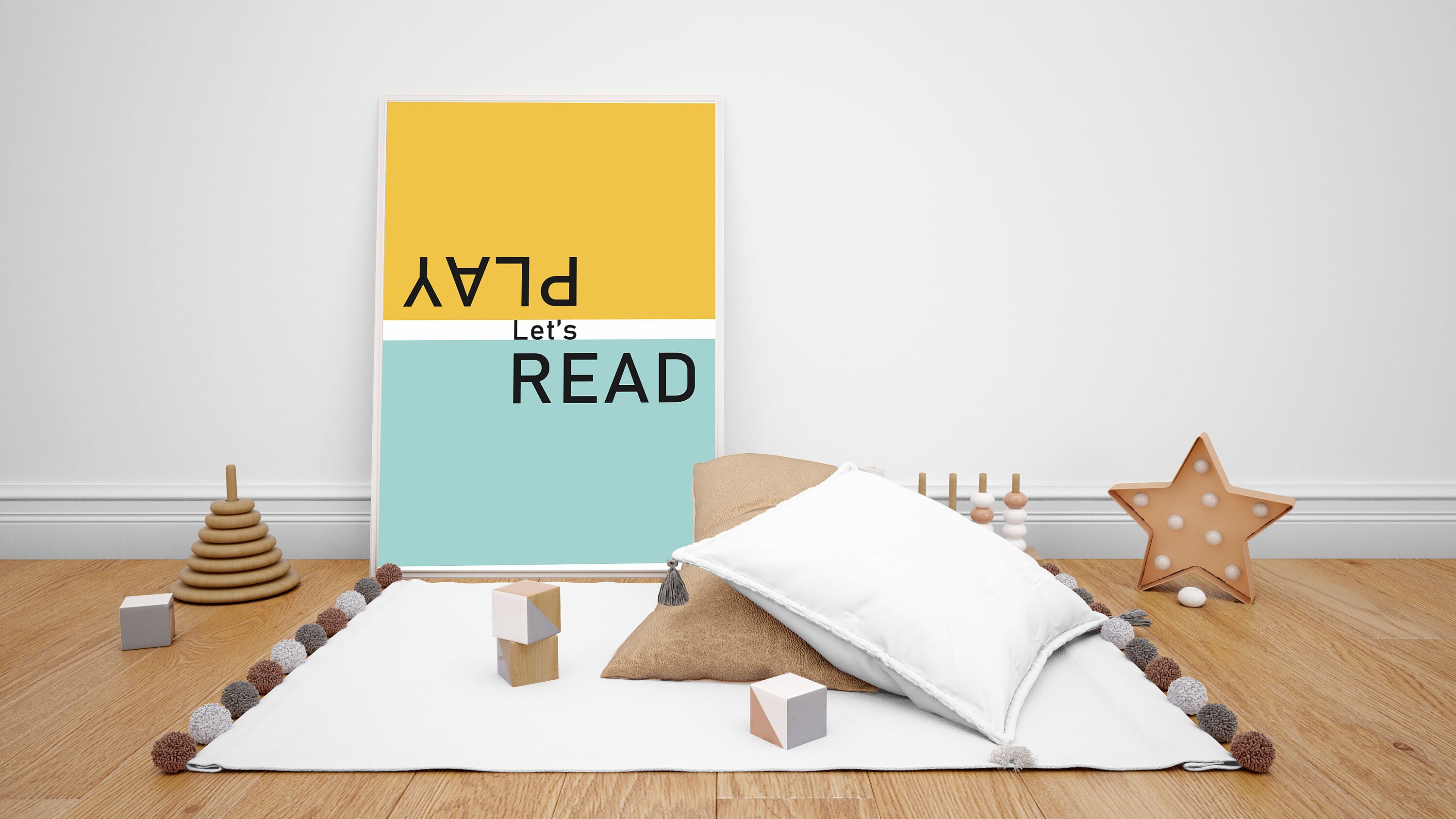 Let's Play Printable Playroom Wall Art Let's Read - Etsy