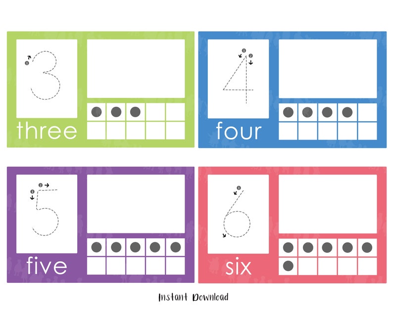 Number Cards for Kids | Preschool Math Game | Learning Tool | Counting ...