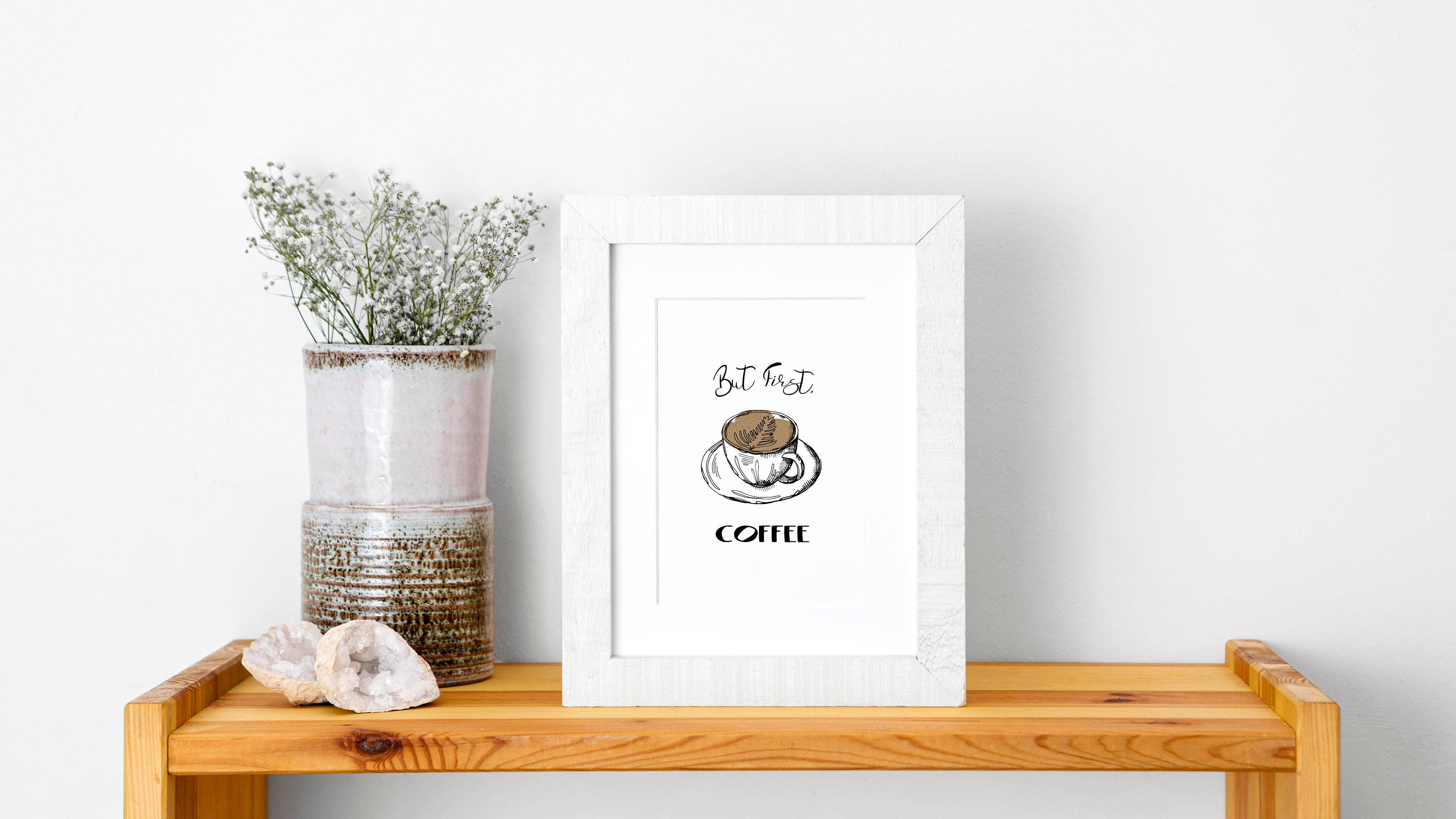 But First COFFEE Sign Printable Wall Art Kitchen Decor | Etsy
