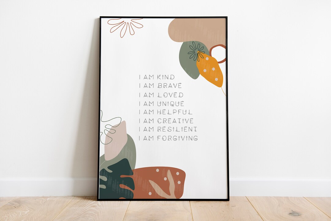 Positive Affirmations Wall Art | Affirmations Prints | Printable Wall ...