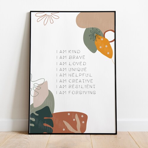 Positive Affirmations Wall Art Affirmations Prints - Etsy