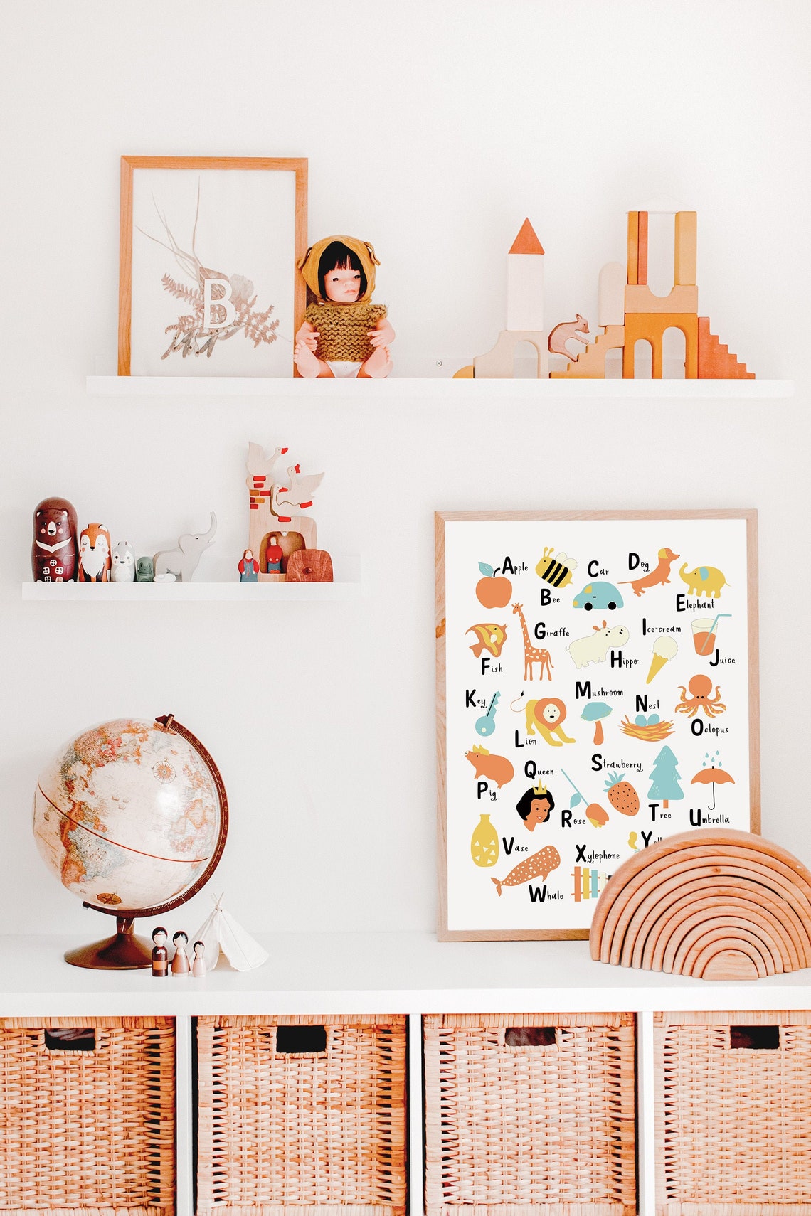 Alphabet Poster | Printable Wall Art | Alphabet Prints | Kids Wall Art ...