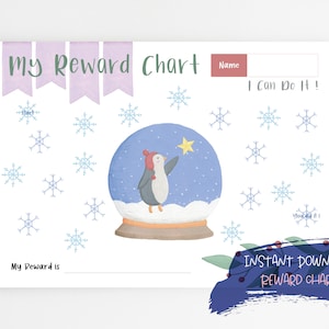 Snowball Reward Chart 20 Snowflakes Printable Sticker Chart Reward ...