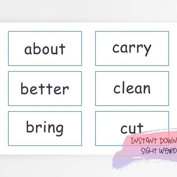 Dolch Sight Words - Etsy