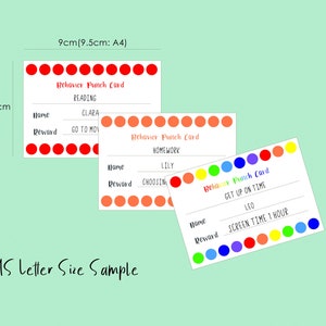 Rainbow Punch Card | Good Behavior Chart | Behavior Punch Cards ...