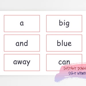 Dolch Sight Words Printable | 40 Pre-primer Sight Word | Sight Word ...