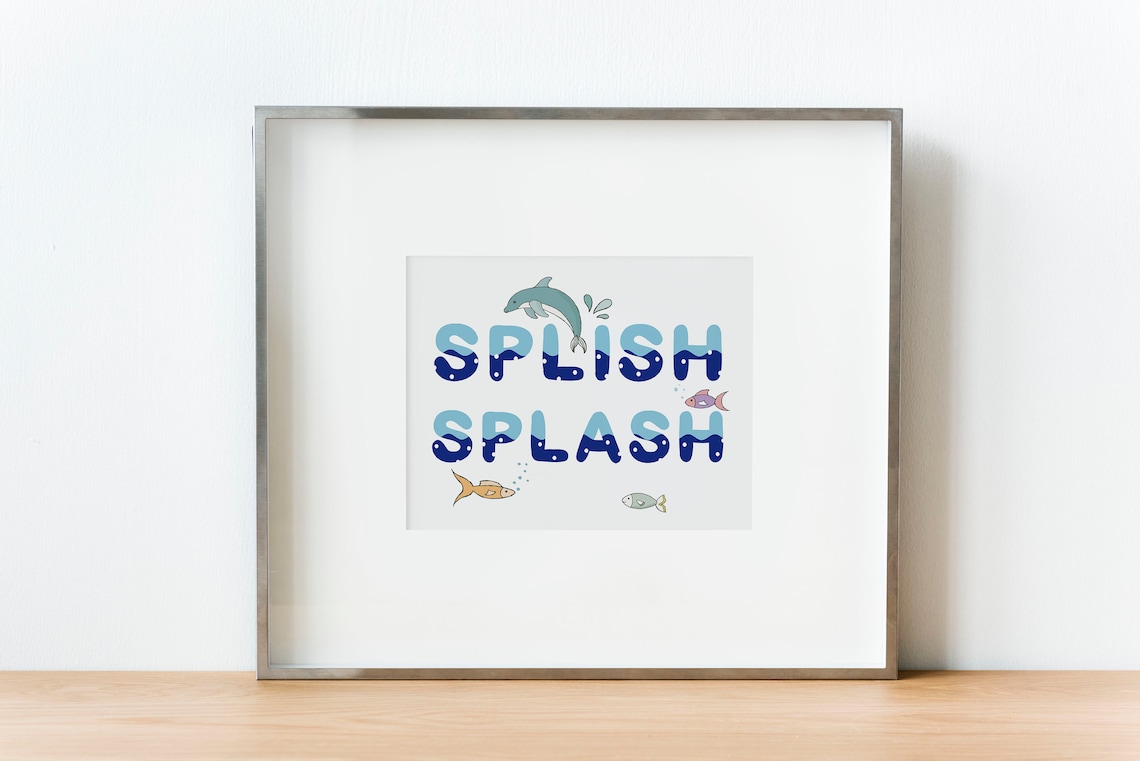 Splish Splash Wall Art Nursery Wall Art Splash Art Print Printable Wall ...