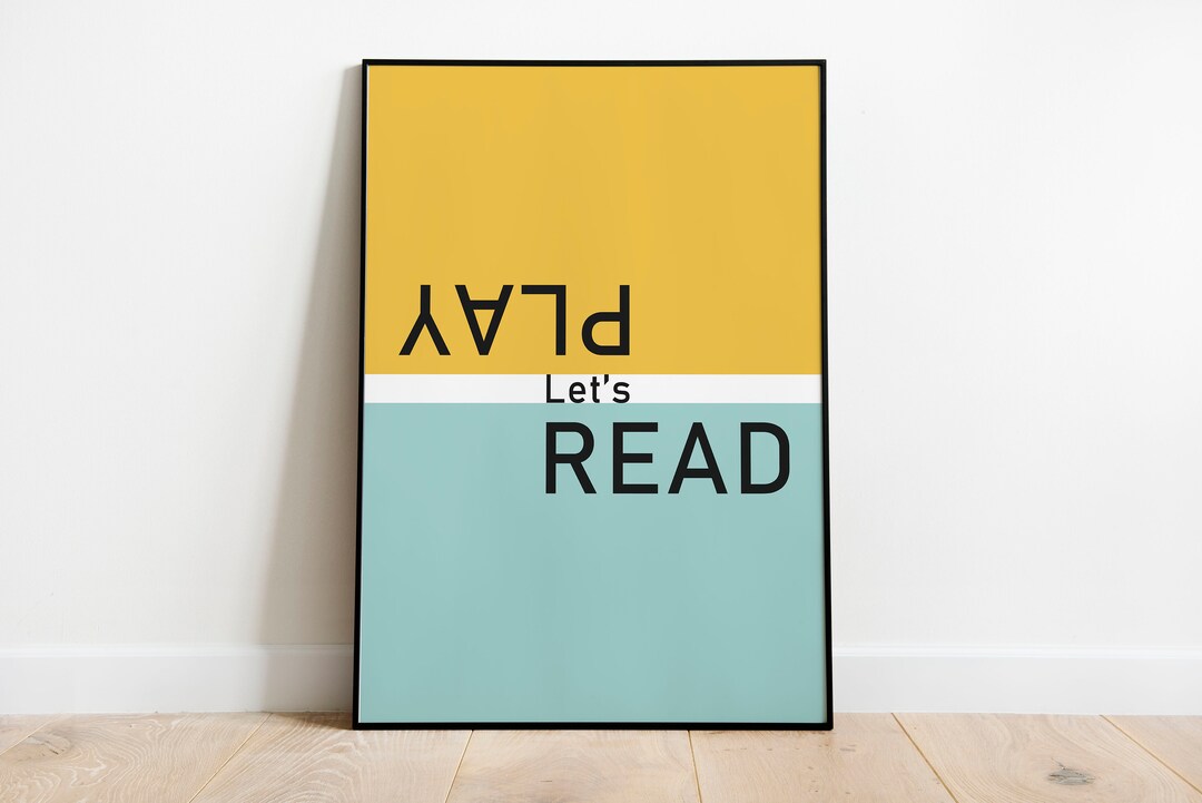 Let's Play Printable Playroom Wall Art Let's Read Sign Playroom Decor ...