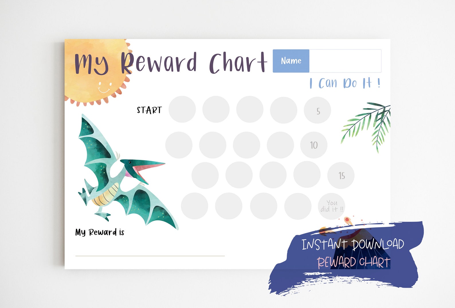 Dinosaurs Reward Chart | Reward Chart for Boys | Toddler Reward Chart ...