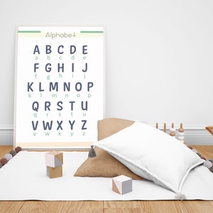 Alphabet Poster Printable Alphabet Wall Art Kids Wall Art ABC Poster ...