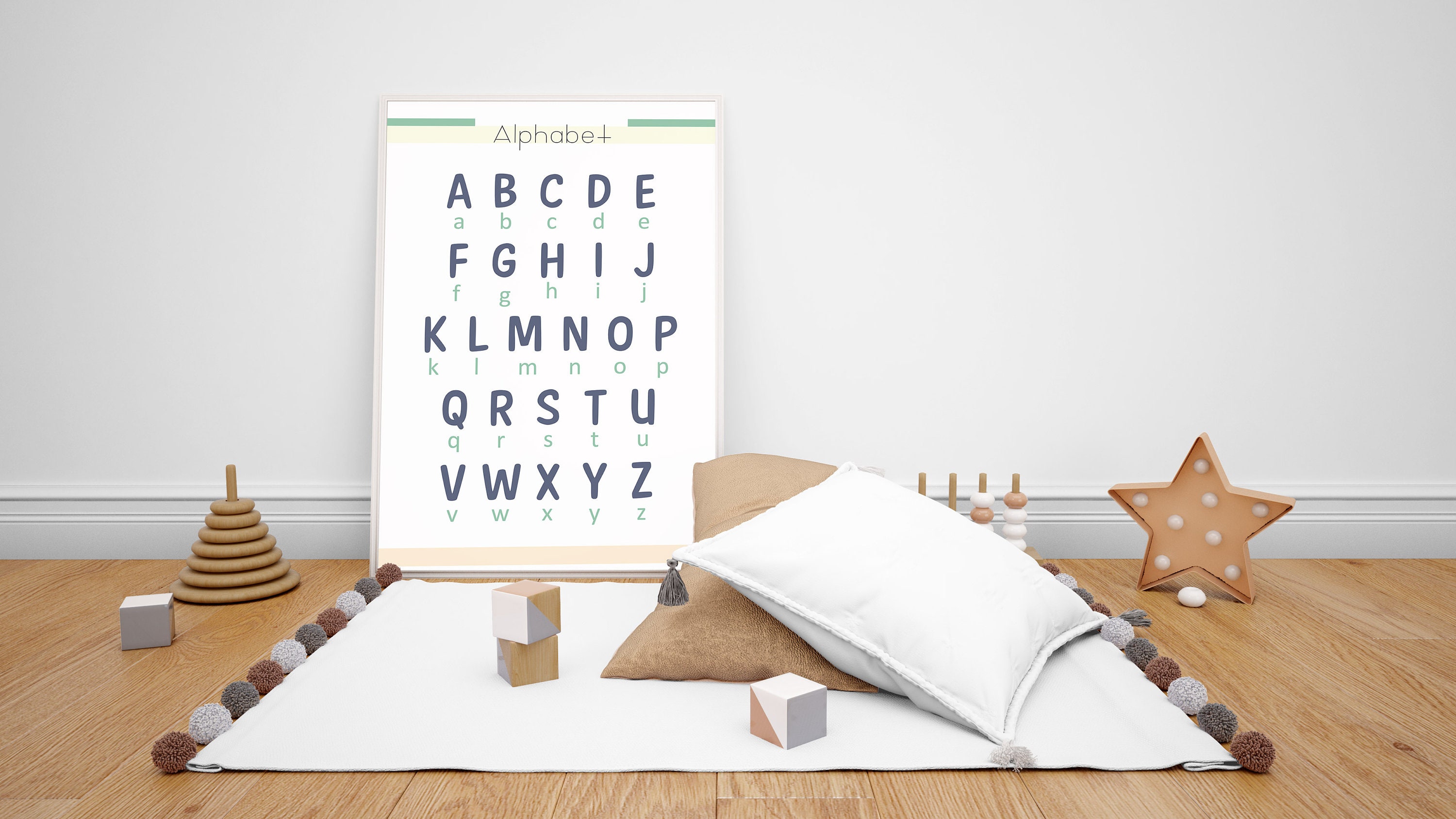 Alphabet Poster | Printable Alphabet Wall Art | Kids Wall Art | ABC ...