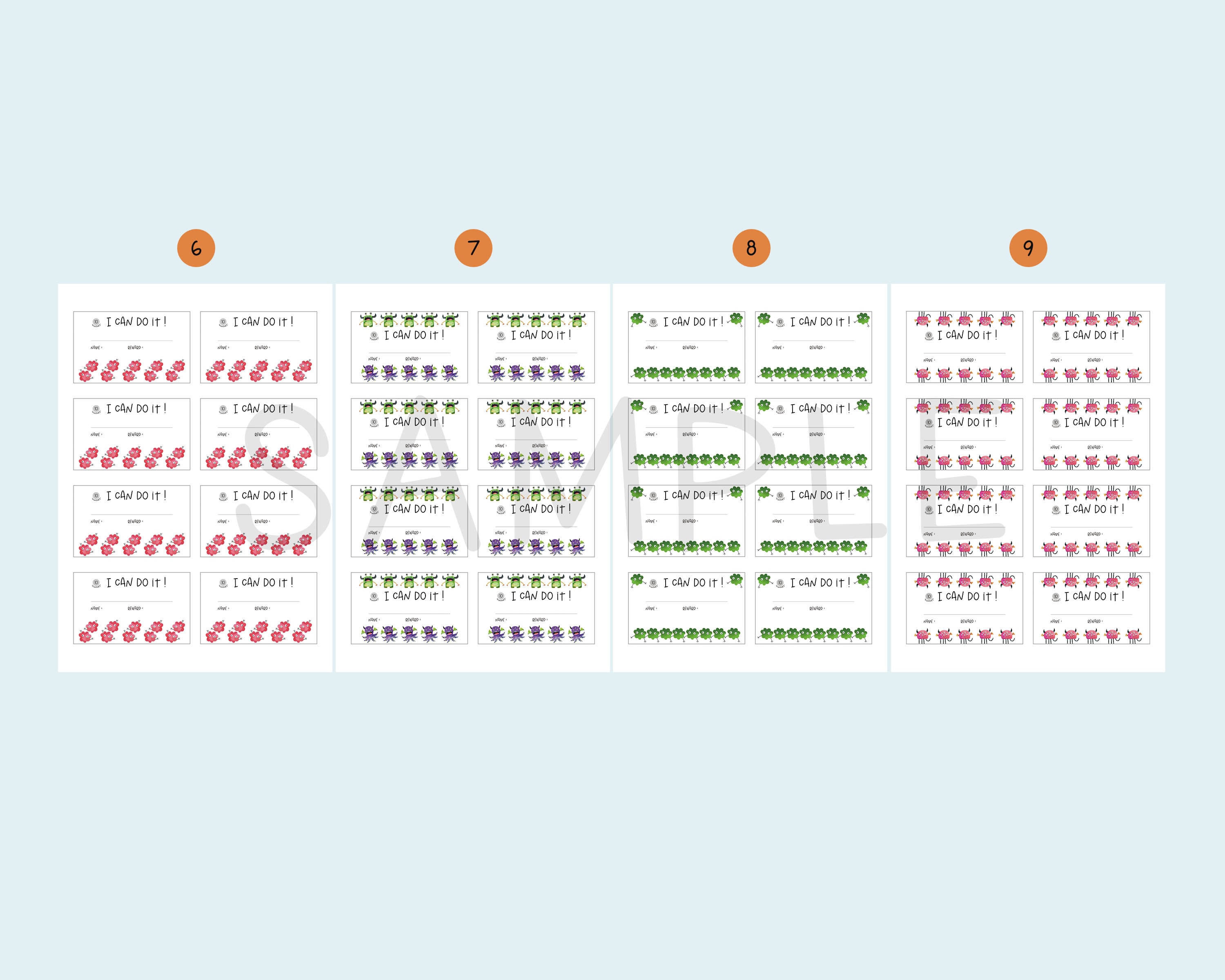 Monster Punch Card | 10 Punches Reward Card | Printable Reward Chart ...