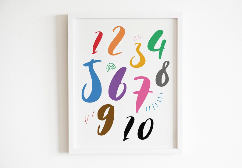 Set of 4 Educational Poster | Colors, Alphabet, Days, Numbers Wall ...