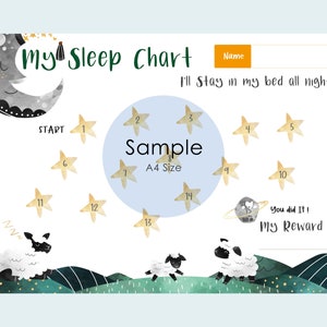 Sheep Sleep Chart for Kids | Reward Chart Printable | Reward Chart for ...