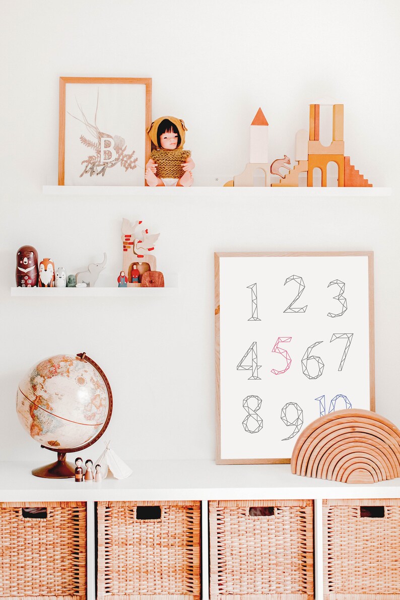 1 to 10 Number Poster | Nursery Decor | 123 Art Prints | Educational ...