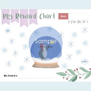 Snowball Reward Chart 20 Snowflakes Printable Sticker Chart Reward ...