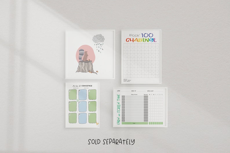 Printable A to Z Challenge for Kids Reading Journal for Kids - Etsy