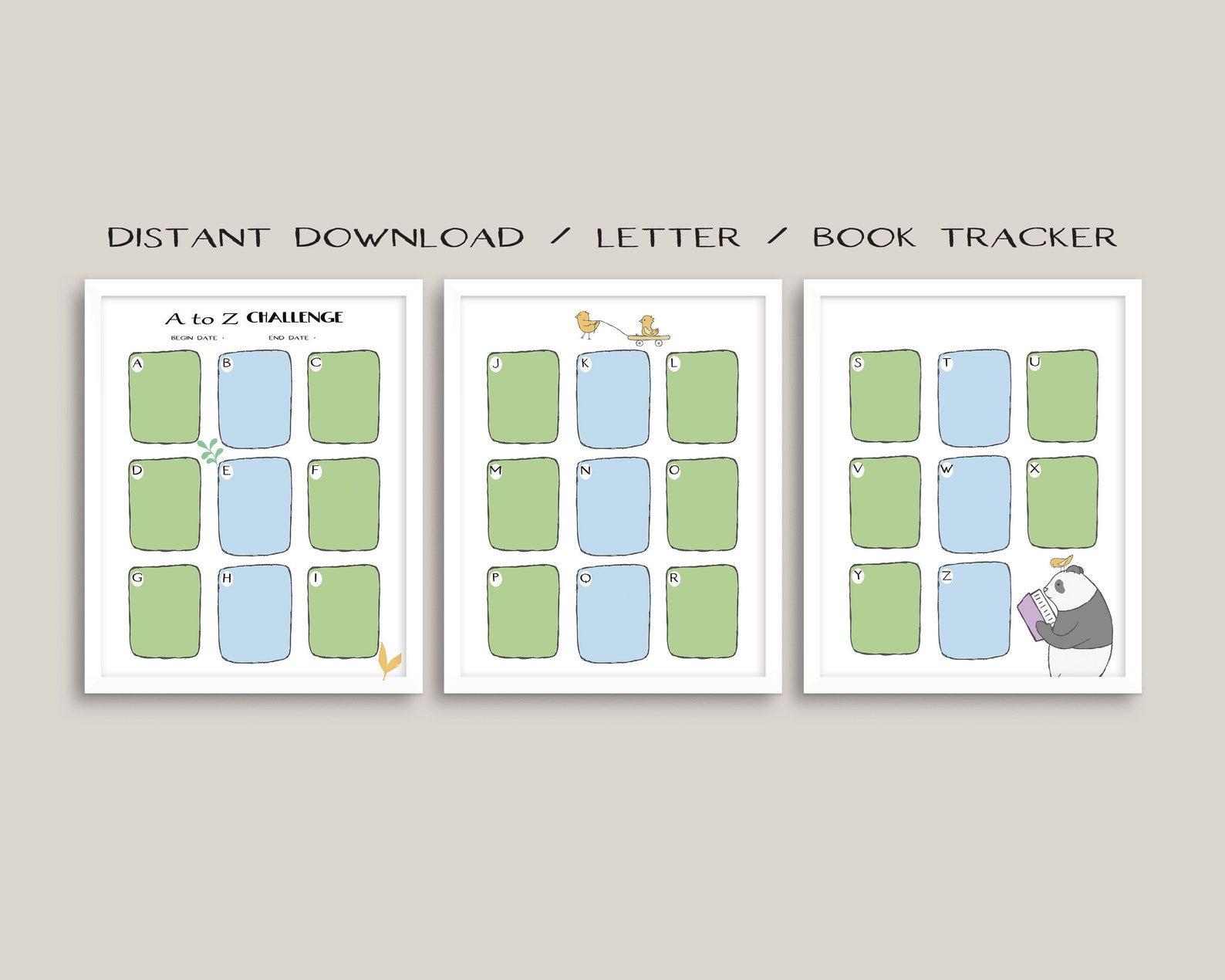 Printable A to Z Challenge for Kids Reading Journal for Kids - Etsy