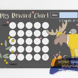 Fall Reward Chart for Kids Printable Reward Chart Autumn Sticker Chart ...