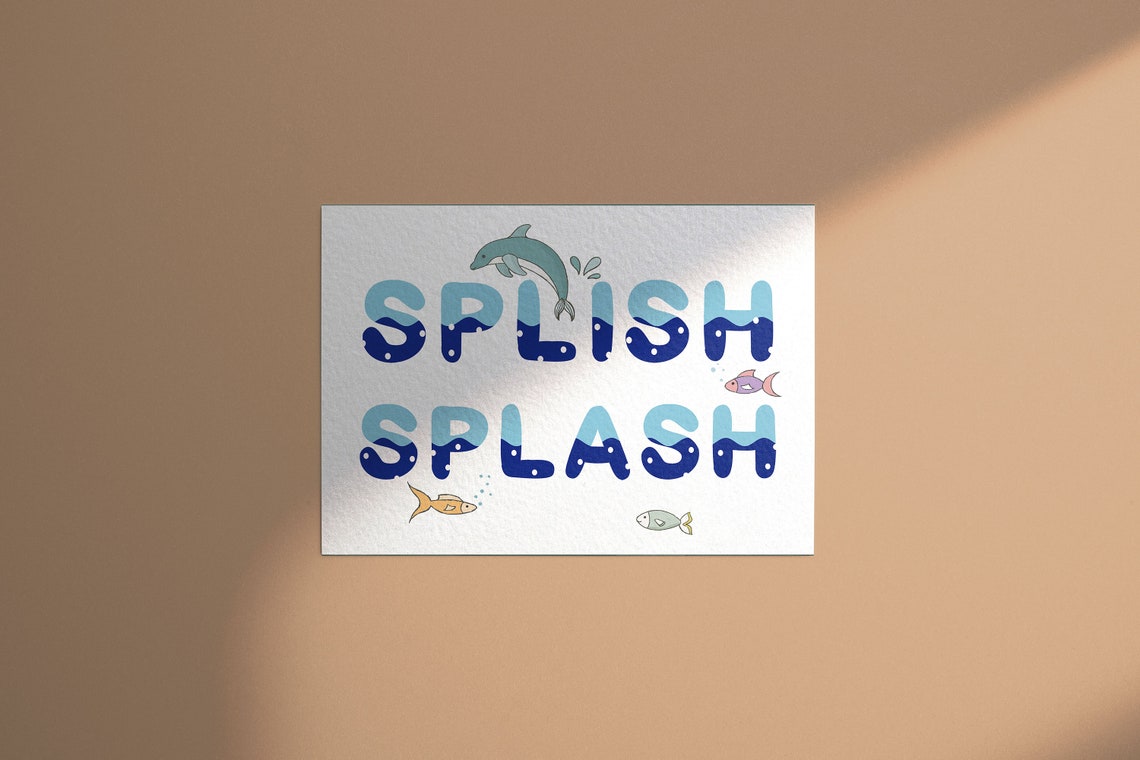 Splish Splash Wall Art Nursery Wall Art Splash Art Print Printable Wall ...