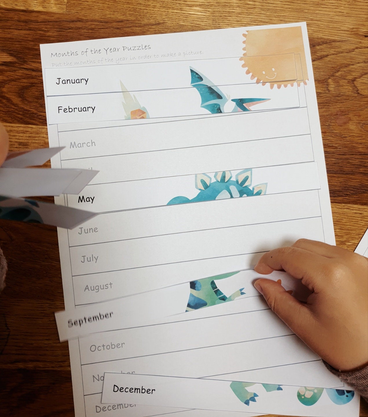 Months of the Year Puzzles Printable | Preschool Activities | Months ...