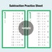 Montessori | Subtraction Chart | Subtraction Worksheets | Math Skills ...