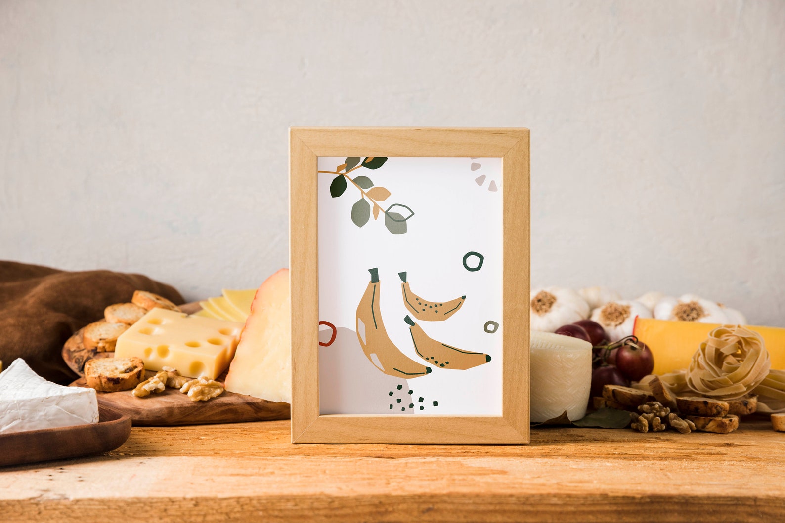 Abstract Banana Wall Art Printable Food Art Kitchen Decor - Etsy