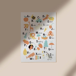 Alphabet Poster | Printable Wall Art | Alphabet Prints | Kids Wall Art ...