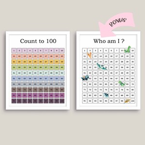 Count to 100 | Number Chart | Learning to Count | Kids Math Activity ...