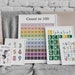 Count to 100 Number Chart Learning to Count Kids Math Activity Number ...