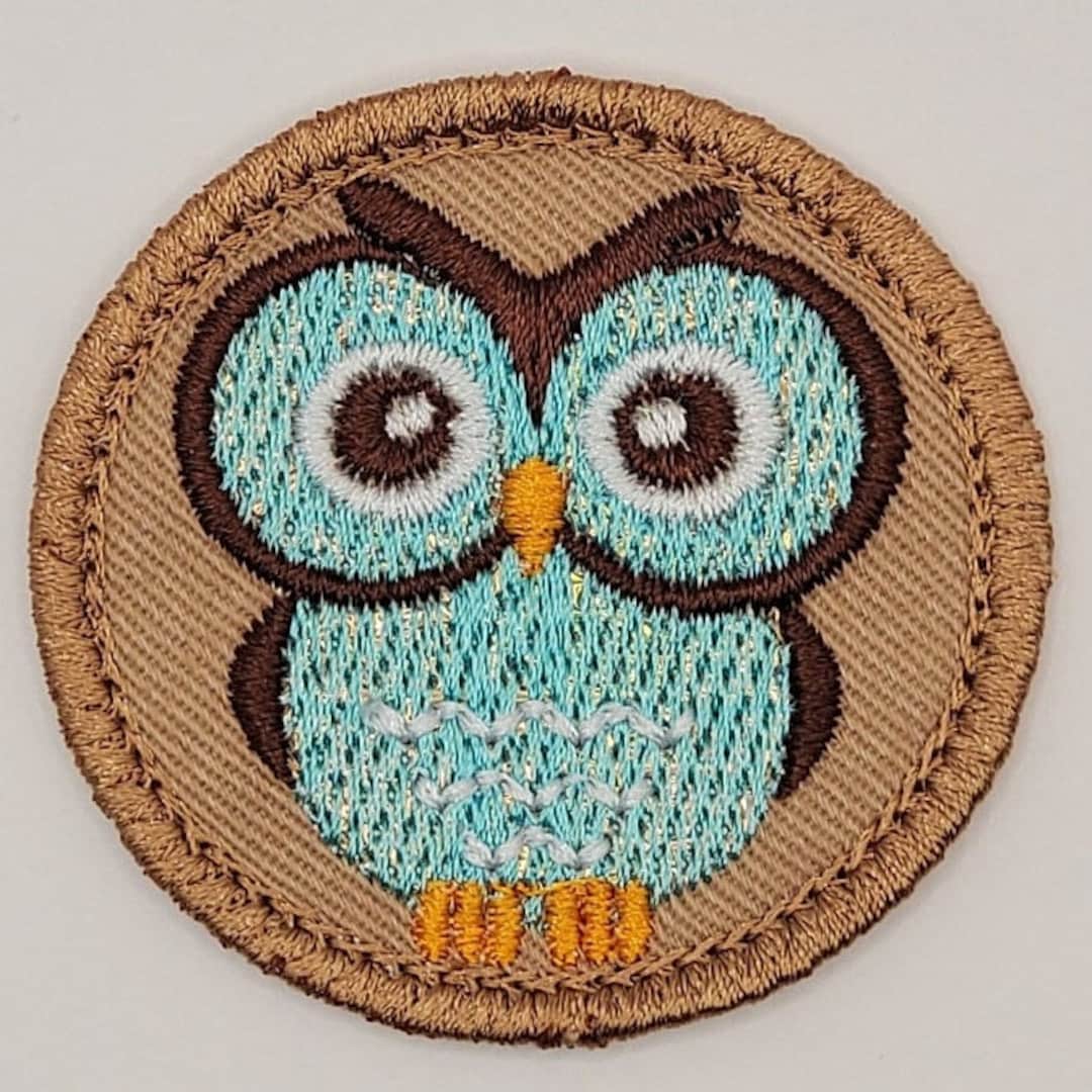 Iridescent Owl Patrol Patch, Troop Gift, Cute Gift, Morale Patch, Backpack Patch, Hiking Patch ...