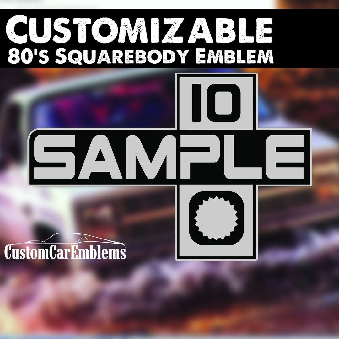 Custom Aluminum Chevrolet 1980s Model Squarebody Truck Emblem SINGLE ...