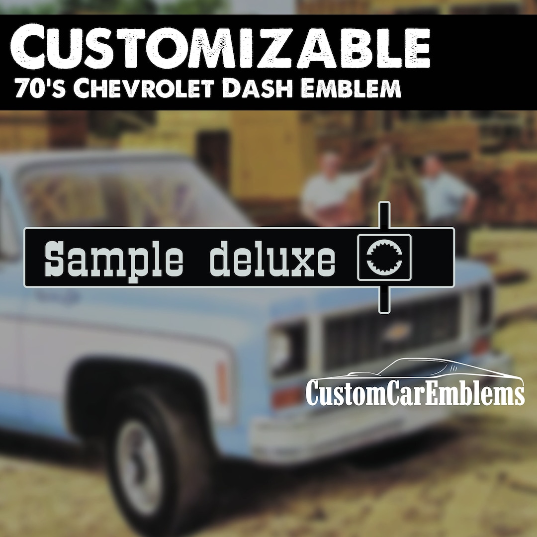 Custom 70s Chevrolet Squarebody Dash Emblem - Etsy