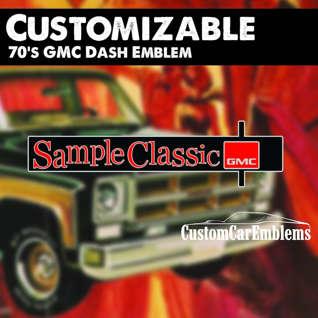 Custom 70's GMC Squarebody Dash Emblem - Etsy