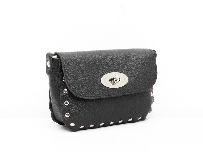 Black Spike Bag/mini Shoulder Bag/small Cocktail Bag/punk Bag/shoulder ...