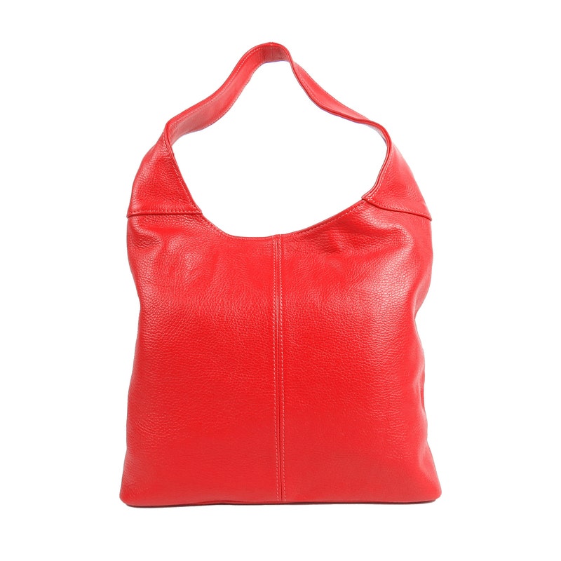 Red Leather Bag - Etsy
