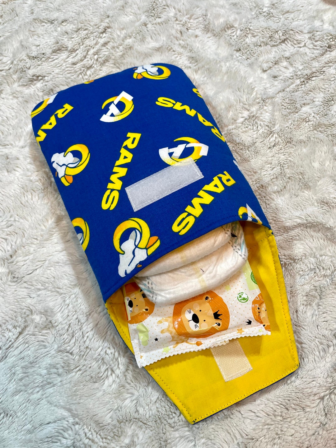 Los Angeles Rams Baby Wipe and Diaper Clutch - Etsy