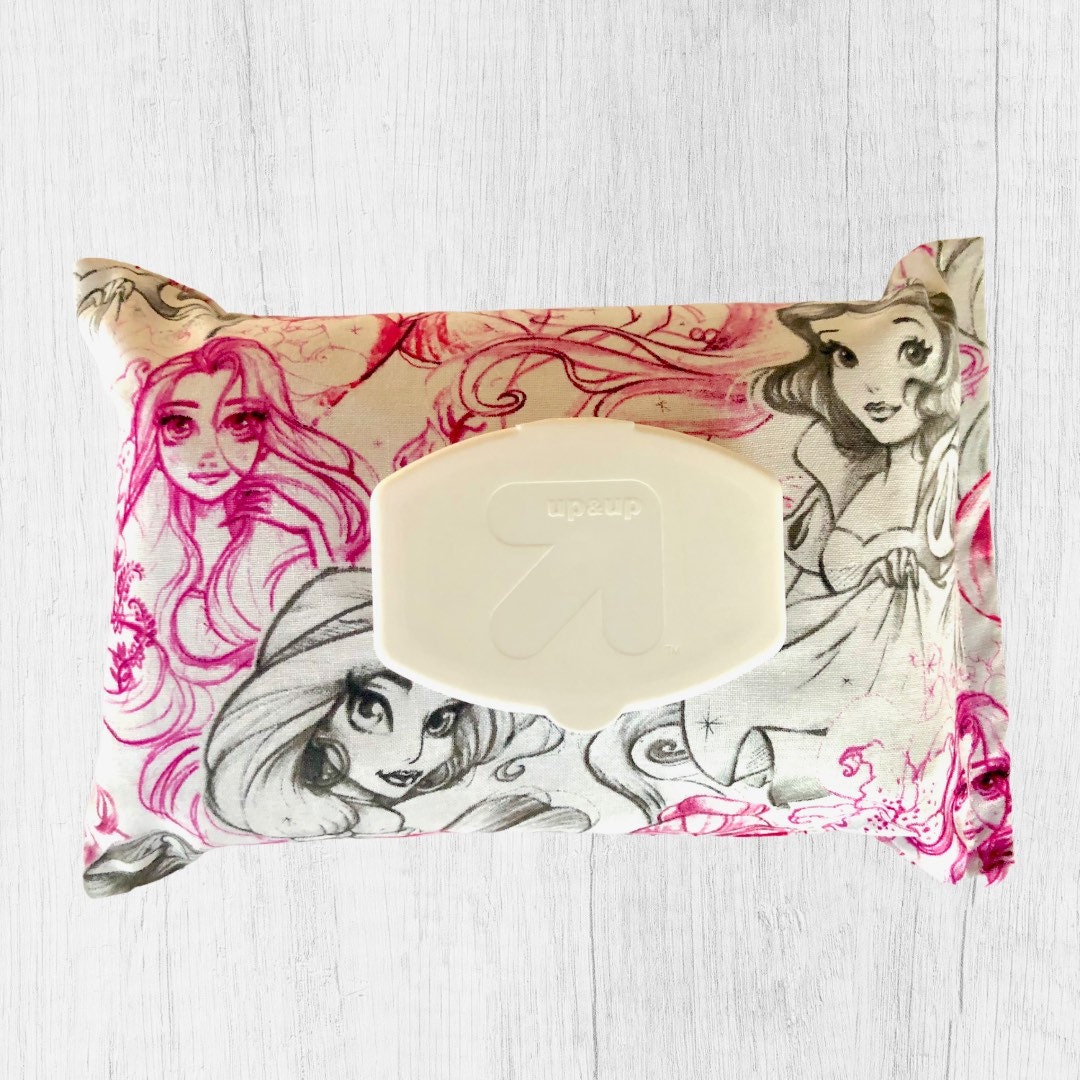 Disney Princesses, BABY WIPE COVER Makeup Remover Wipe Cover~flushable ...