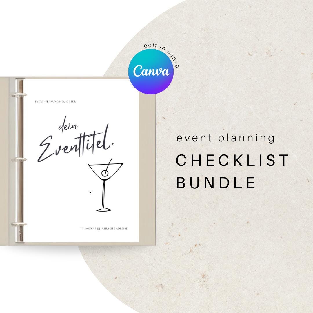 Event Planning Guide Guided Checklist Event Planner Printable Digital ...