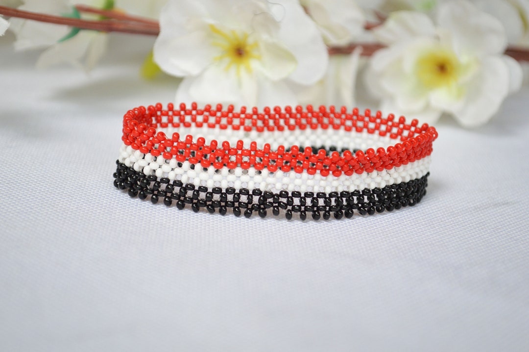 Iraq Beaded Flag Bracelet/iraqi Beaded Flag Bracelet With - Etsy UK