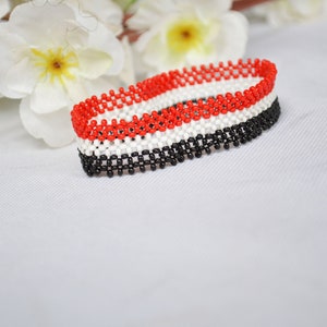Iraq Beaded Flag Bracelet/iraqi Beaded Flag Bracelet With Name/iraq ...