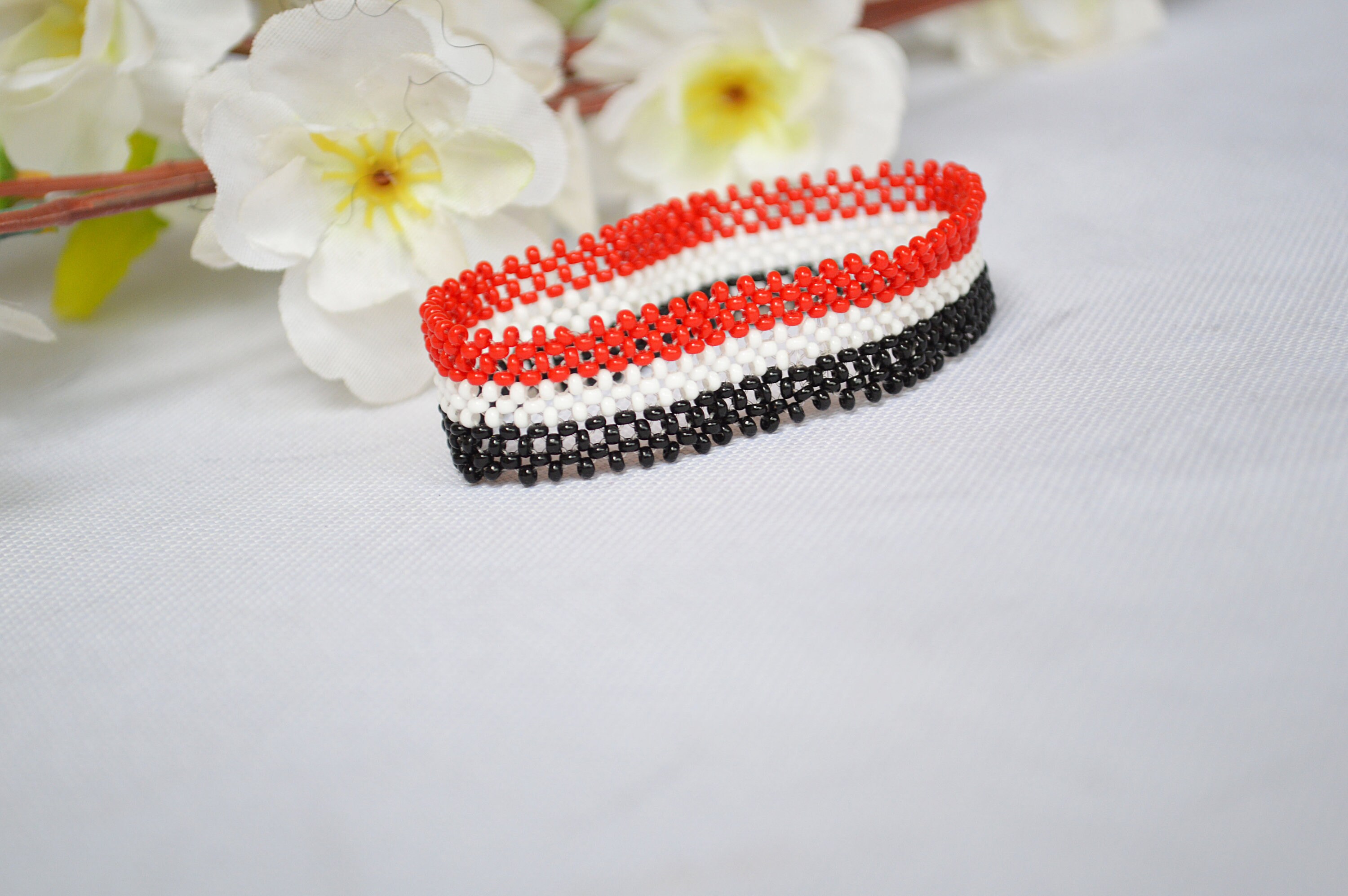 Iraq Beaded Flag Bracelet/iraqi Beaded Flag Bracelet With Name/iraq ...