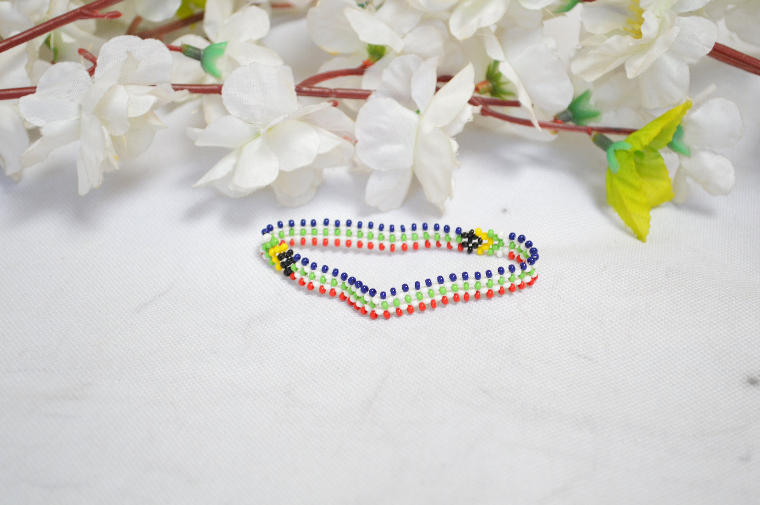 Slender South Africa Flag Beaded Bracelet/beaded Bracelet/south African ...