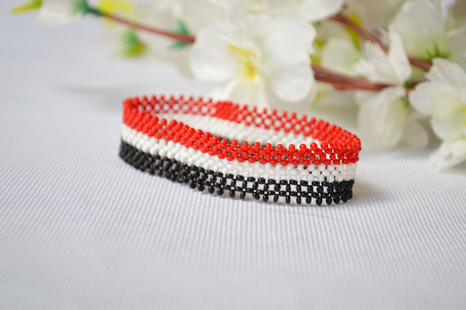 Iraq Beaded Flag Bracelet/iraqi Beaded Flag Bracelet With Name/iraq ...