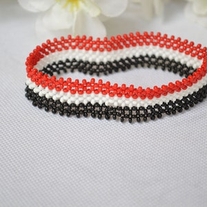 Iraq Beaded Flag Bracelet/iraqi Beaded Flag Bracelet With Name/iraq ...