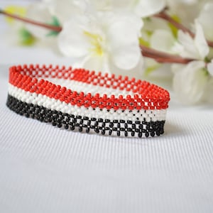 Iraq Beaded Flag Bracelet/iraqi Beaded Flag Bracelet With Name/iraq ...
